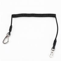 China Rubber Covered Expandable Coiled Lanyard Bungee with 4mm Cord and 1.8m Extension for sale