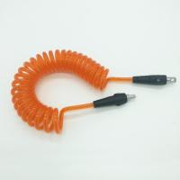 China Orange PU Coated Tool Lanyard 1.5M Extended Length Safety Scaffolding for sale