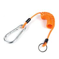 China 1.5m Length Coil Tool Lanyard Pantone Orange Stretched TPU Spring for sale