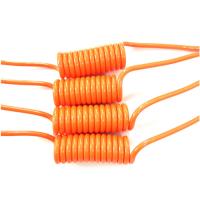 China TPU 5CM Long Spiral 10CM Tail Polyurethan Coil Cables for sale