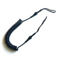 China Fall Protection Black PU Spiral Coil Leash Stop Paddle Board Drop 1.5m for sale