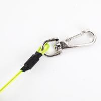 China Clear PU Coated Steel Wire Coil Lanyard 1.2m Tool Safety Spring Leash 0.8mm for sale