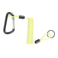 China Quick Release 2.0mm Spring Tool Lanyard PU Coating Coil 80mm Length for sale