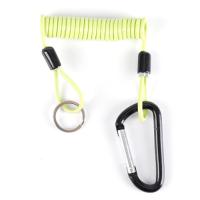 China Quick Release 2.0mm Spring Tool Lanyard PU Coating Coil 80mm Length for sale