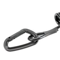 China Coiled Bungee Cord 7.0mm Diameter TPU with Double Carabiner End 80cm Extended Length for sale