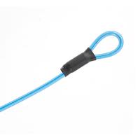 China 5m Full Expanding Stainless Steel Coil Lanyard Blue PU Coated Fishing Rope 2.3mm for sale
