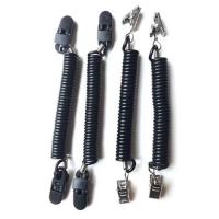 China Clip On Plastic 2.5MM Dia Coiled Key Lanyard 1.2M Prevent Hat Falling for sale