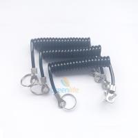 China Plastic Short 3.0MM Dia Spiral Coil Lanyard 50MM With Eyelets Split Rings for sale