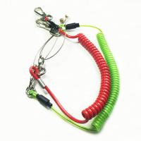 China SS Reinforced 2M Wire Coil Lanyard Stop Drop Tooling 5.0MM for sale