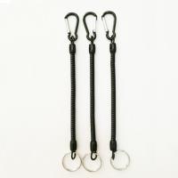 China Universal Plastic Slim 22CM Spring Coil Lanyard Fishing Tackle TPU 2.0mm Cord for sale