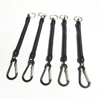 China Universal Plastic Slim 22CM Spring Coil Lanyard Fishing Tackle TPU 2.0mm Cord for sale