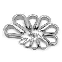 China Stainless Steel Wire Rope Thimble Chicken Heart Ring 6mm 8mm for Lanyard Accessories for sale