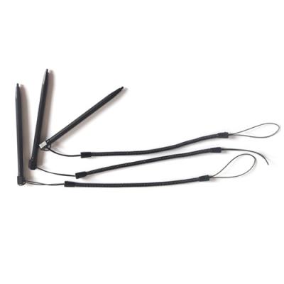 China TPU Security Table Elastic Tether Coil Strap Stylus Pen Tether with Phone Loops 1.2mm Cord 130mm Length for sale