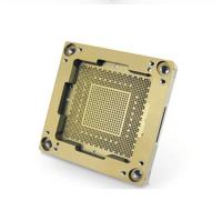 China Precision Machined Semiconductor Test Socket with ±0.1mm Tolerance, >100,000 Insertions & 150°C Thermal Stability for sale