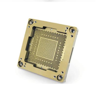 China Precision Machined Semiconductor Test Socket with ±0.1mm Tolerance, >100,000 Insertions & 150°C Thermal Stability for sale