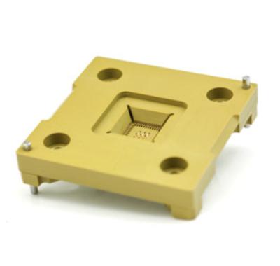China Burr Free Semiconductor Test Sockets with 0.2µm Mirror Finish and >100,000 Insertion Durability for High-Throughput ATE for sale