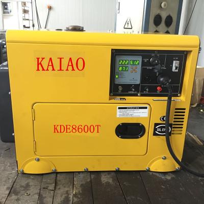 China KDE8600T Four Wheels Compact Diesel Generator Industrial 3600 Rpm Engine Speed for sale