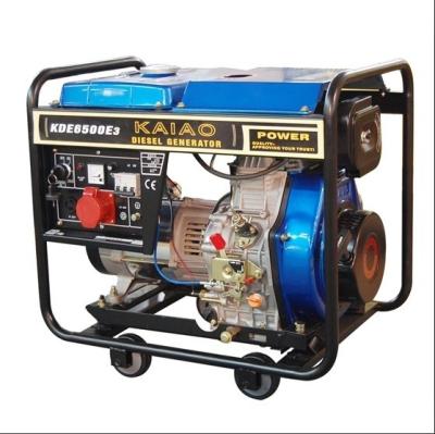 China 5KVA 3 Phase Portable Small Diesel Generators Set 760 X 515 X 710 mm KDE6500E3 for sale