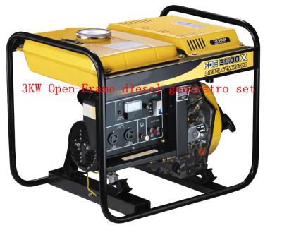 China 220 / 230V Air Cooled Open Frame Diesel Generators Low Oil Alarm System for sale
