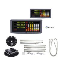 China SINO SDS2‑3MS 3‑Axis TTL‑Signal Digital Readout(DRO) Complete Glass Linear Encoder Scale Set for Milling Machine for sale