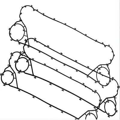China Series Detachable Corrosion-resistant and High-pressure Resistant Titanium Alloy Plate Heat Exchanger Gasket for Chemical Use for sale