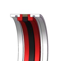 China GD1000K Piston Seal Double Acting Compact Piston Seal Low Friction for sale