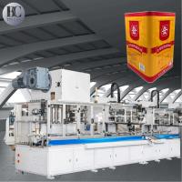 China 30cpm Biscuit Cans Making Machine 237mm Top Open Cookie Tin Packing Machine Production Line for sale