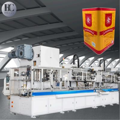China 30cpm Biscuit Cans Making Machine 237mm Top Open Cookie Tin Packing Machine Production Line for sale