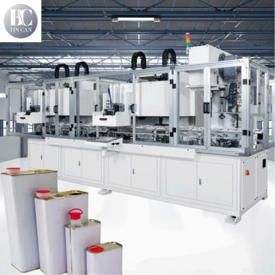 China High Speed 40cpm 1liter Rectangular Tin Making Machine Food Oil Tin Package Production Line for sale