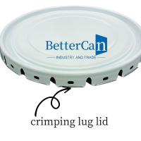 China 0.35mm White Pail Lid With Curling Cover 20L Conical Pail Components Flower Lug Lid UN Standard for sale