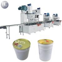 China 18L Drum Tin Automatic Cans Making Machine 30cpm for Cover Sealed Round Bucket for sale