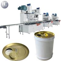 China Drum Bucket Making Machine 30cpm Cover Sealed Round Chemical Tin Making Machine for sale