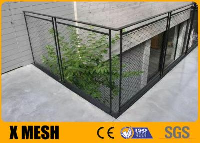 China Ferrule Type Inox Webnet 316 Stainless Steel Wire Rope Net 2mm Rustproof for sale