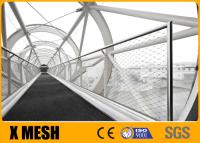 China SS304 Diamond Stainless Steel Webnet Ferrule Rope Mesh For Zoo  Corrosion proof for sale