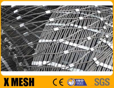 China 4.0mm Architectural Wire Mesh Ss Wire Rope Mesh For Slope Protection for sale
