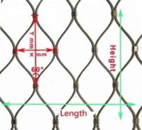 China 304/316 Stainless Steel Rope Mesh Safety For Monuments for sale