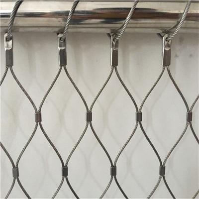 China Safety Flexible Stainless Steel Cable Netting 304 316 Hand Woven 7x7 In Aviary Zoo for sale