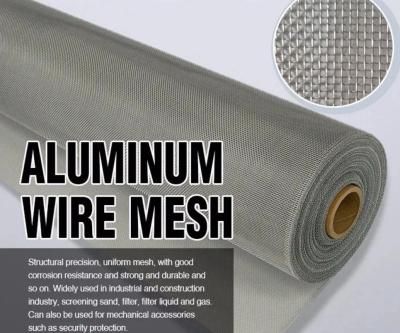 China 30m X 1.2m 0.23mm Aluminum Window Screen Custom 14 X 14 Mesh for sale