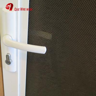 China Black Coated Anti Theft SS304 316 Security Stainless Steel Wire Mesh Window Door Fly Screen for sale