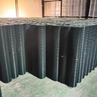 China 4x4 Galvanized Welded Wire Mesh Thick Pvc Coated Green Color Roll for sale