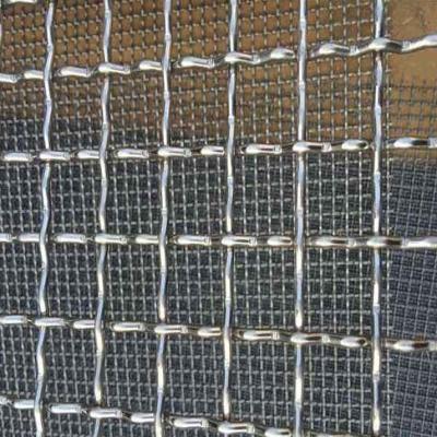 China 0.8mm 65Mn Mining Vibrating Stainless Steel Crimped Wire Mesh High Manganese for sale