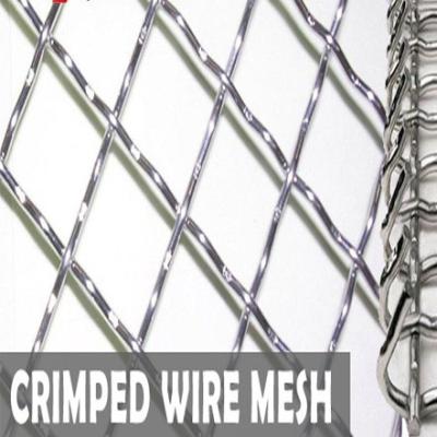 China 12.7mm 304 Stainless Steel Crimped Wire Mesh Screen Heavy Duty for sale