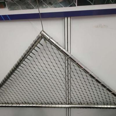 China Hand Woven 60 Degree Steel Cable Mesh 304 316 316l for sale