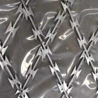 China Welded Concertina Razor Wire 12 Inch Coil Diameter Prison For Heavy Duty Security Fence for sale