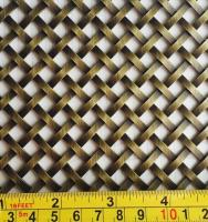 China Antique 310 Stainless Steel Decorative Wire Mesh Brass Plated For Cabinets for sale