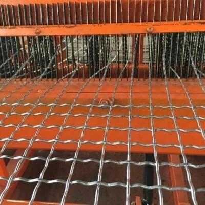China 100X100 mm Crimped Wire Woven Vibrating Crusher Screen Mesh for sale
