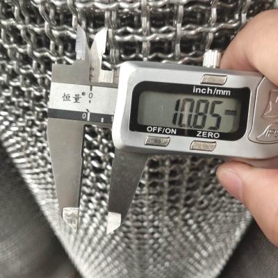 China 25mm Intermediate Lock Crimped Wire Mesh Stainless Steel Fence Or Filter In Industry for sale