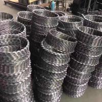 China Powder Coated Galvanized Concertina Coil , Concertina Barbed Wire Cbt-65 for sale