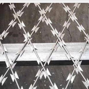 China Welded Concertina Razor Wire 12 Inch Coil Diameter Prison For Heavy Duty Security Fence for sale