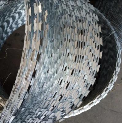 China Galvanized PVC Stainless Steel Concertina Razor Barbed Wire Bto-22 Bto-60 Cbt-65 Fencing Wire Price for sale
